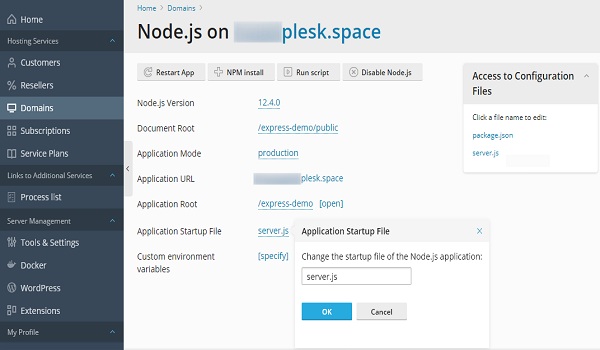 Hướng dẫn sử dụng Node.Js trên Plesk Obsidian - Mắt Bão One: Cung cấp dịch vụ tổng đài ảo uy tín ...